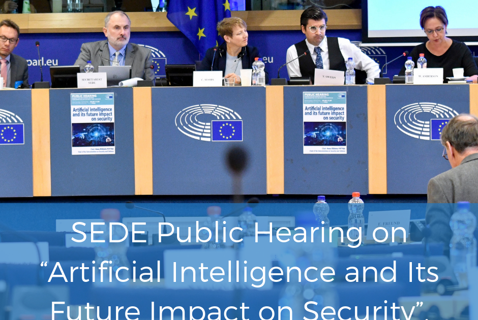 Tim Sweijs at the European Parliament SEDE Public Hearing: Artificial ...