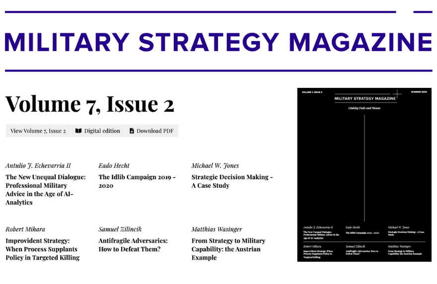 Military Strategy Magazine: Samuel Zilincik on “Antifragile Adversaries ...