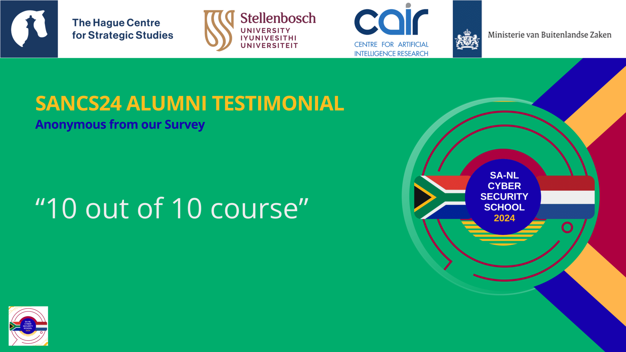 Southern Africa-Netherlands Cyber Security School 2025 - HCSS