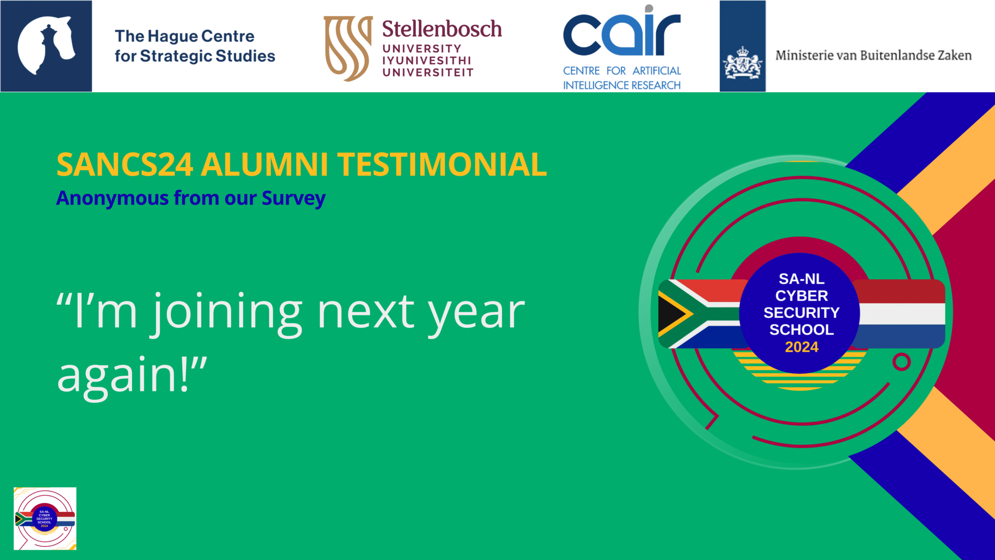 Southern Africa-Netherlands Cyber Security School 2025 - HCSS