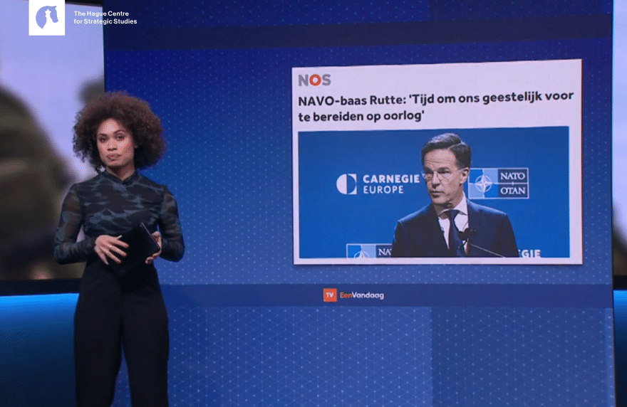 Peter Wijninga | EenVandaag: We moeten voorbereid zijn op oorlog - HCSS