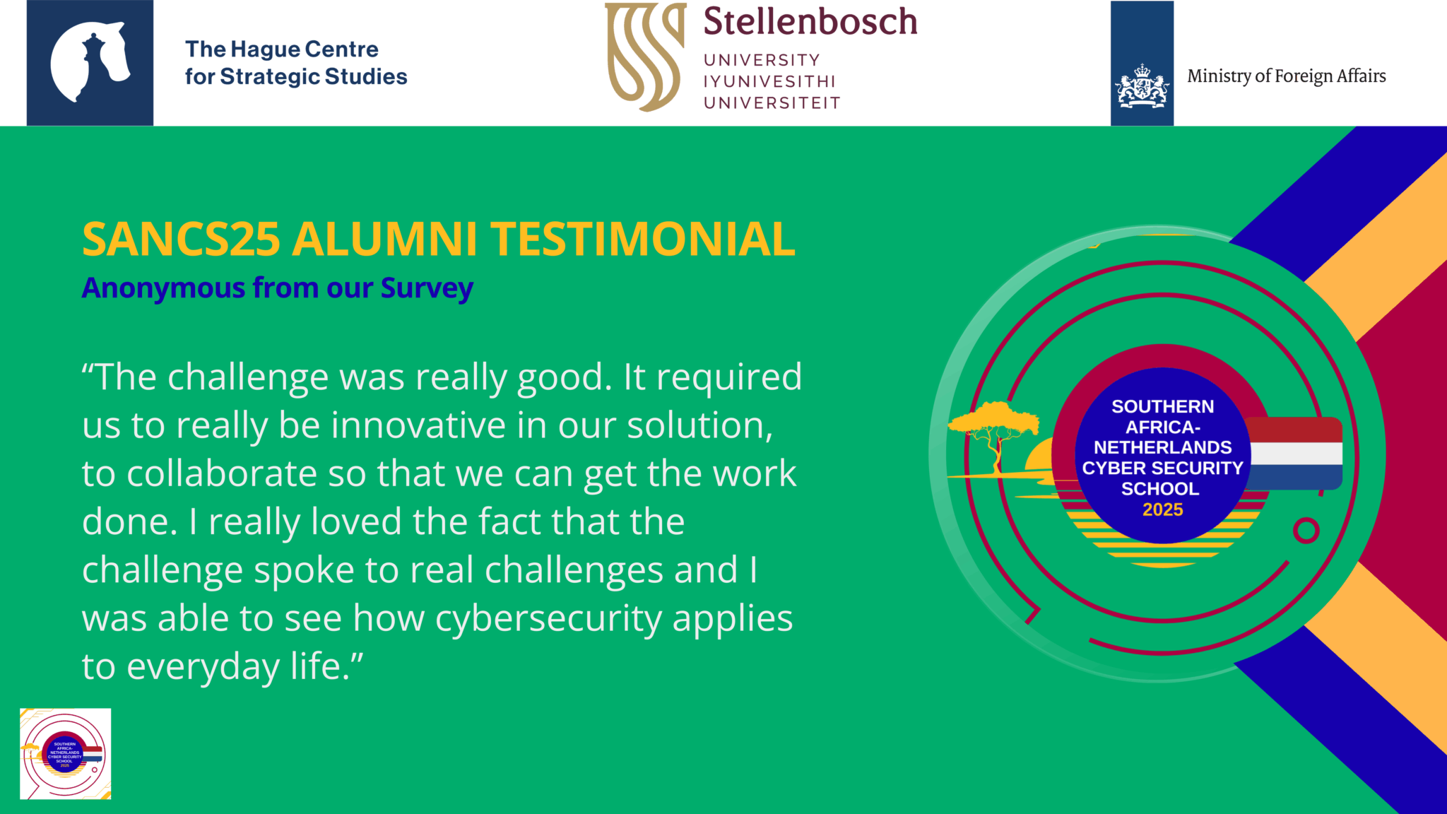 Southern Africa-Netherlands Cyber Security School 2025 - HCSS